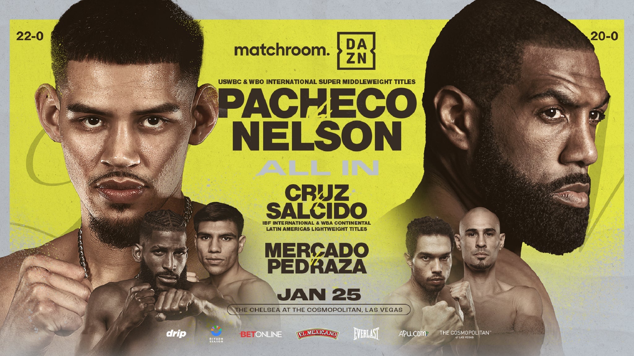 Matchroom Boxing: Pacheco v Nelson Tickets | January 25, 2025 | Las ...