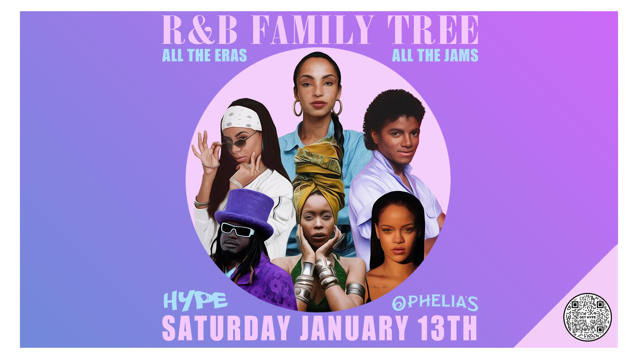 HYPE Presents: R&B Family Tree - All the Eras, All the Jams at Ophelia ...