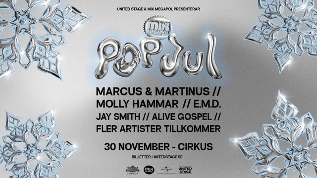 PopJul i Cirkus, Stockholm 30/11/2025 - Aticket | Köpa biljetter