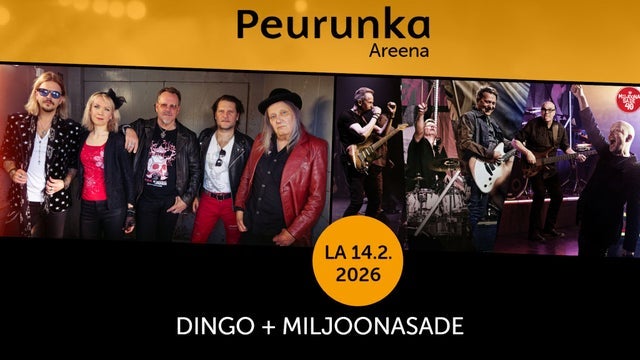 DINGO + MILJOONASADE paikkakunnalla PEURUNKA AREENA, Laukaa 14/02/2026 ...