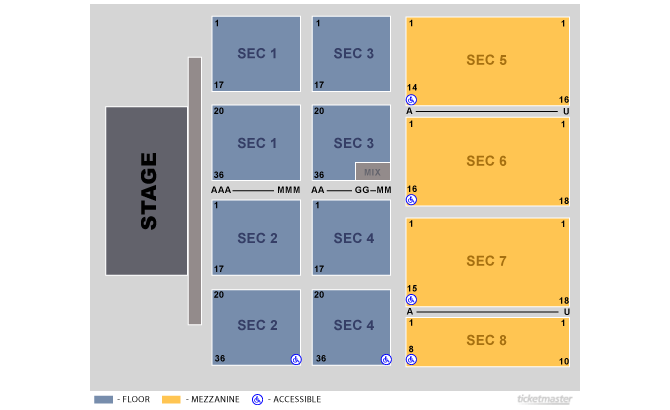 Seating Chart. Official Ticketmaster site