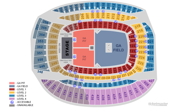 Ticketmaster has posted a seating chart : r/gratefuldead