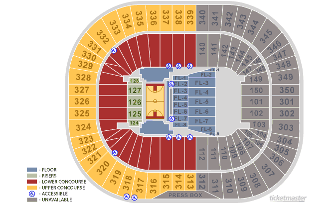 Seating Chart. Official Ticketmaster site