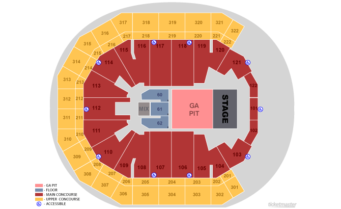 Seating Chart. Official Ticketmaster site