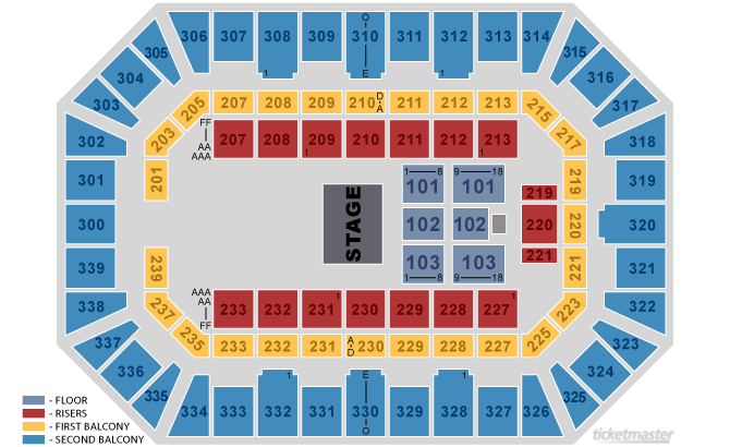 Seating Chart. Official Ticketmaster site