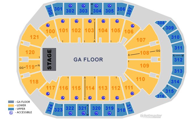 Seating Chart. Official Ticketmaster site