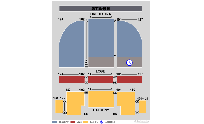 Seating Chart. Official Ticketmaster site