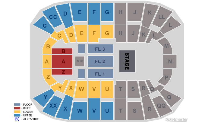 Seating Chart. Official Ticketmaster site
