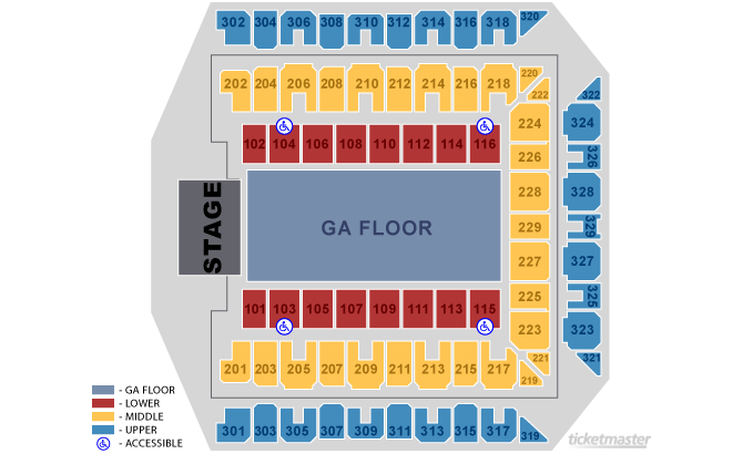 Seating Chart. Official Ticketmaster site