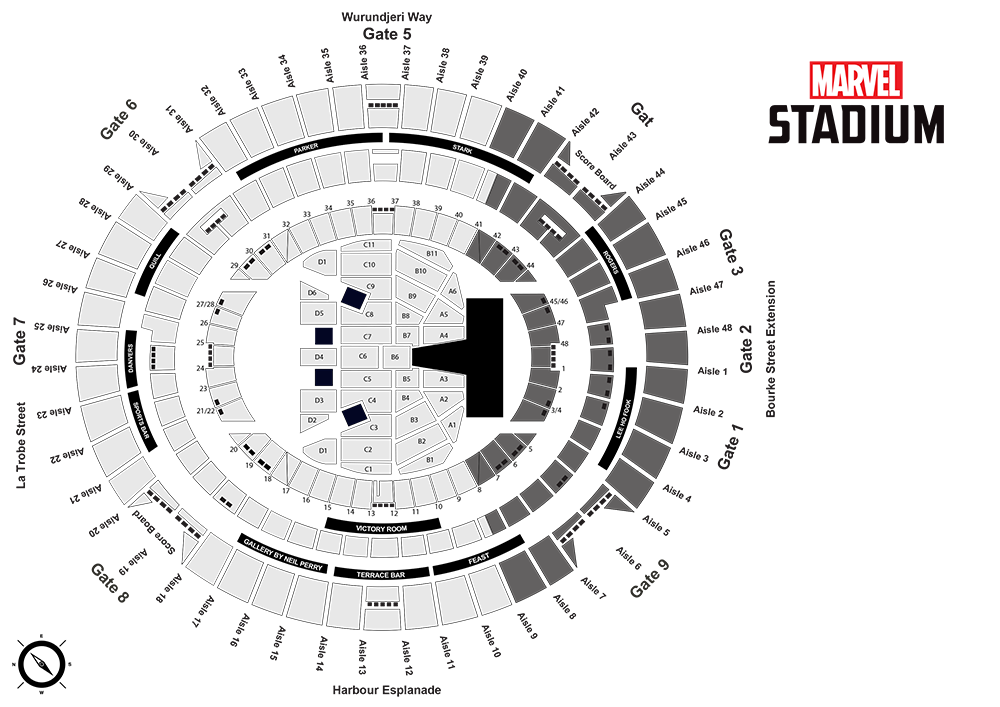 Marvel Stadium - Docklands, VIC | Tickets, 2022 Event Schedule, Seating ...