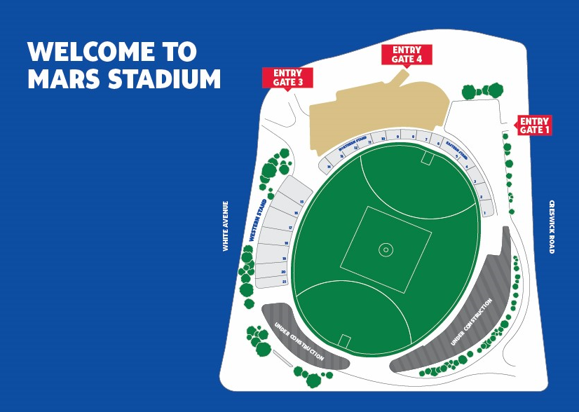Mars Stadium, Ballarat | Events & Tickets | Map, Travel & Seating Plan